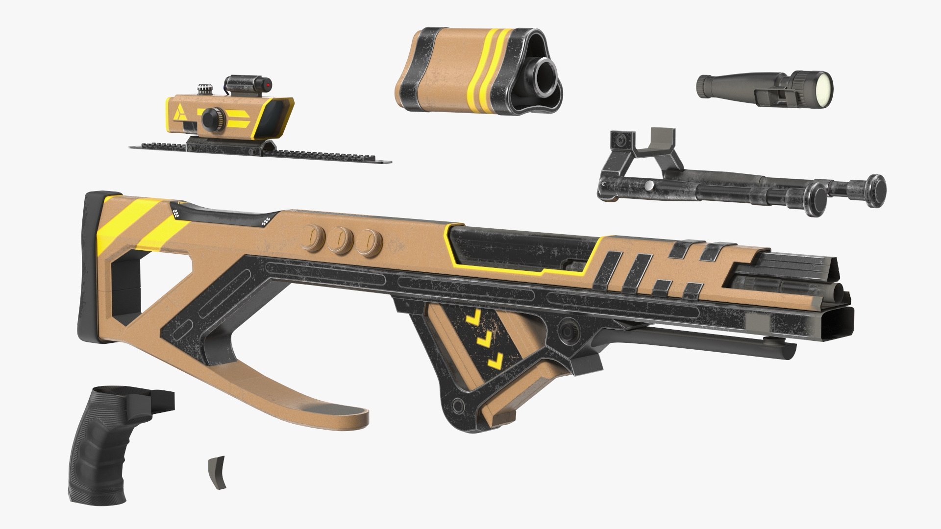 3D Futuristic Rifles Collection 2 Model - TurboSquid 2390777