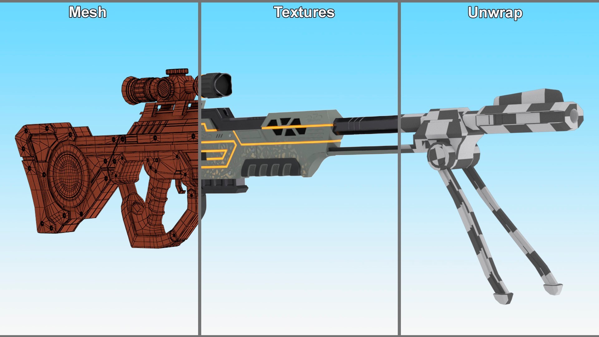 3D Futuristic Rifles Collection 2 Model - TurboSquid 2390777