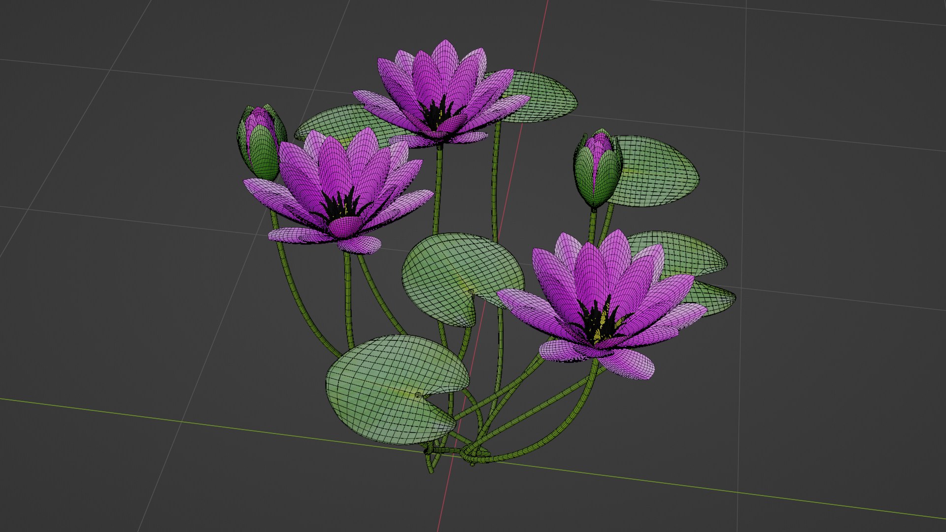 Water Lily Pink 3D Model - TurboSquid 2070946
