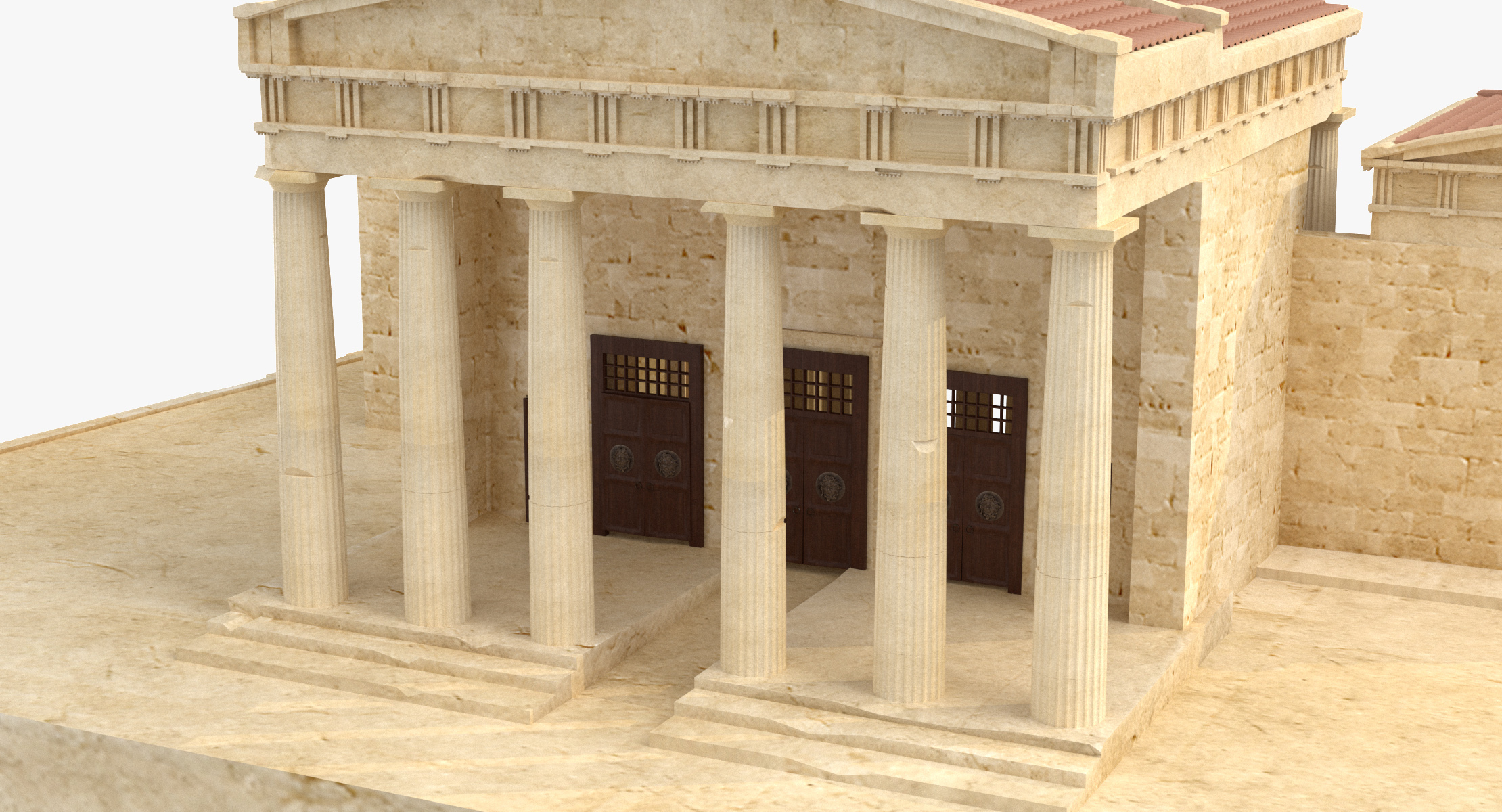 3D propylaea gateway acropolis - TurboSquid 1399408