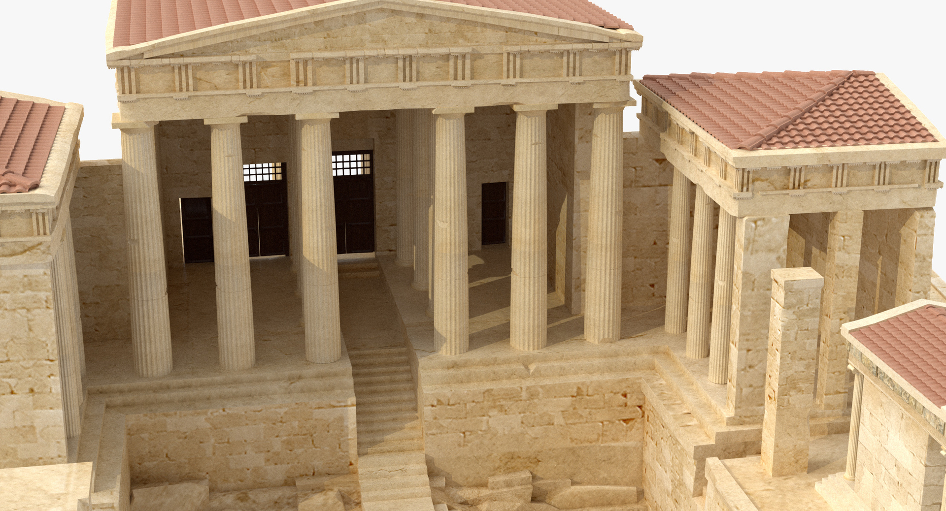 3D propylaea gateway acropolis - TurboSquid 1399408