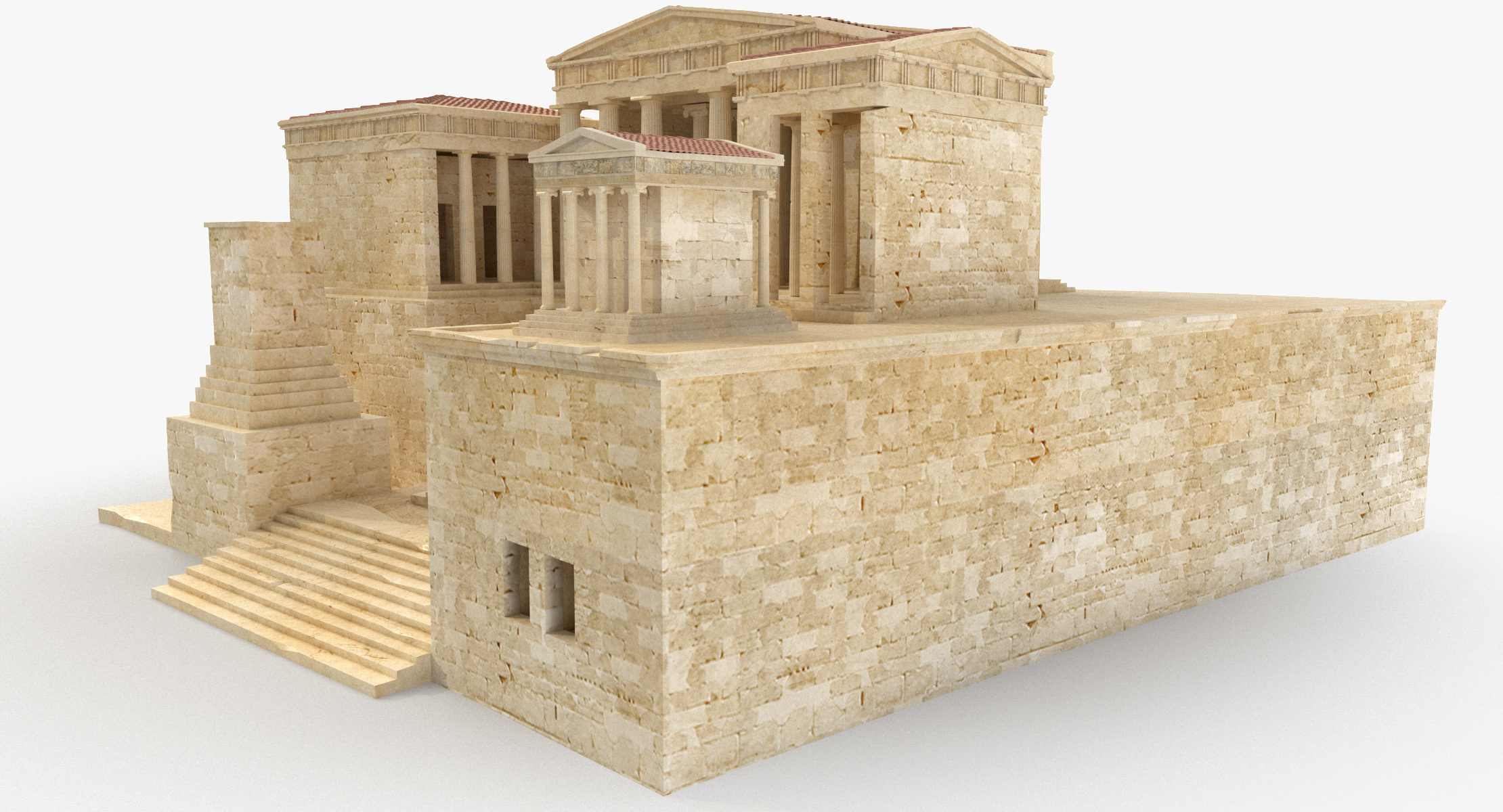 3D propylaea gateway acropolis - TurboSquid 1399408