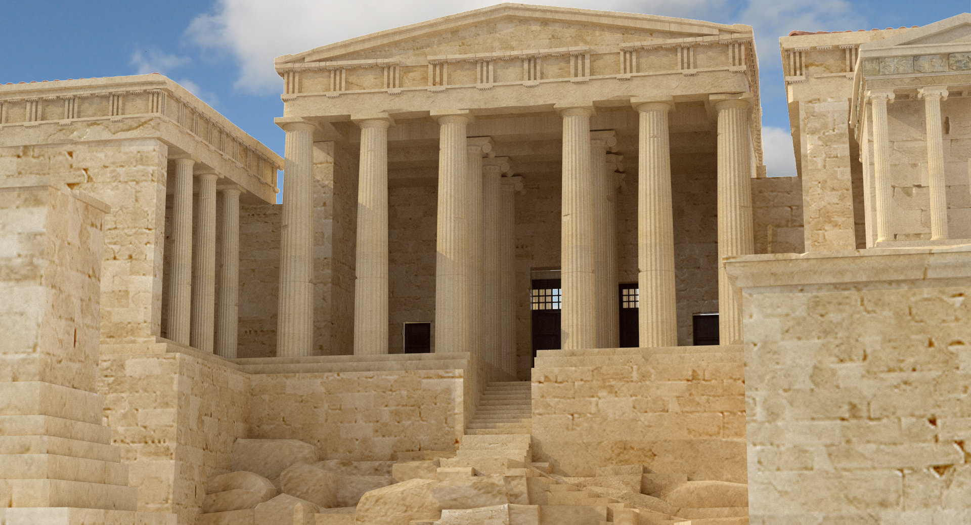 3D propylaea gateway acropolis - TurboSquid 1399408