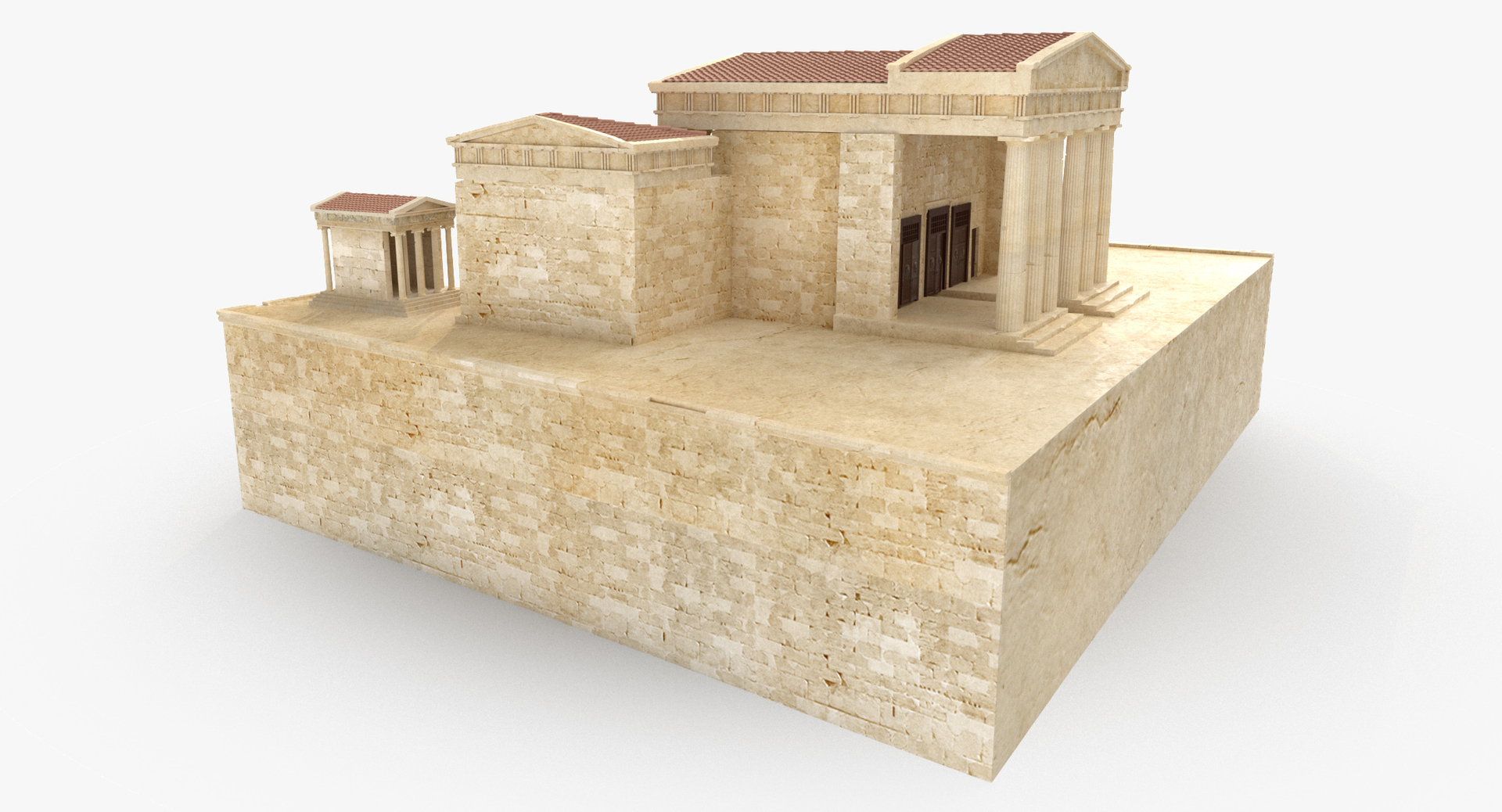3D propylaea gateway acropolis - TurboSquid 1399408