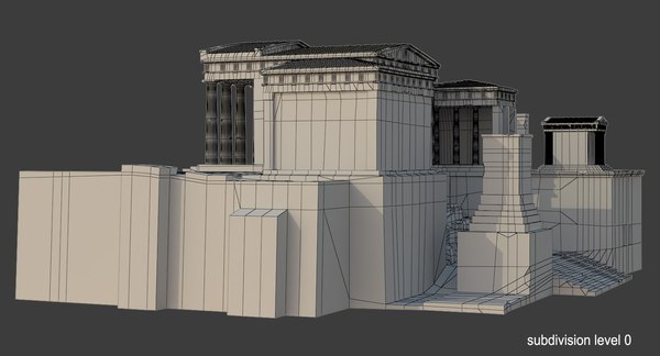 3D propylaea gateway acropolis - TurboSquid 1399408