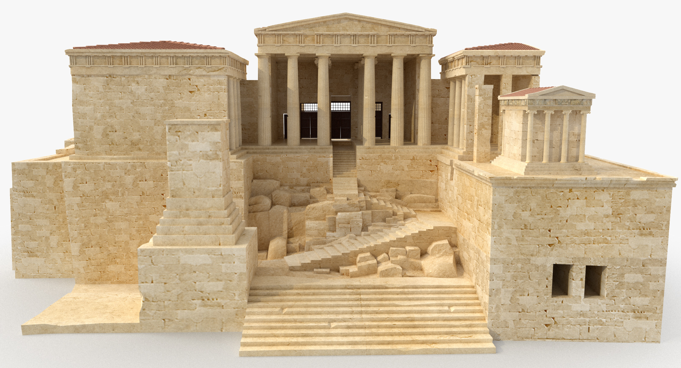 3D propylaea gateway acropolis - TurboSquid 1399408
