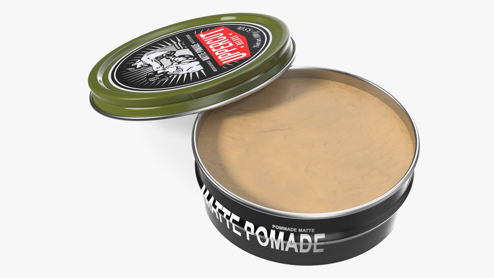 Uppercut Deluxe Styling Pomade Open Tin 3D Model - TurboSquid 2370139