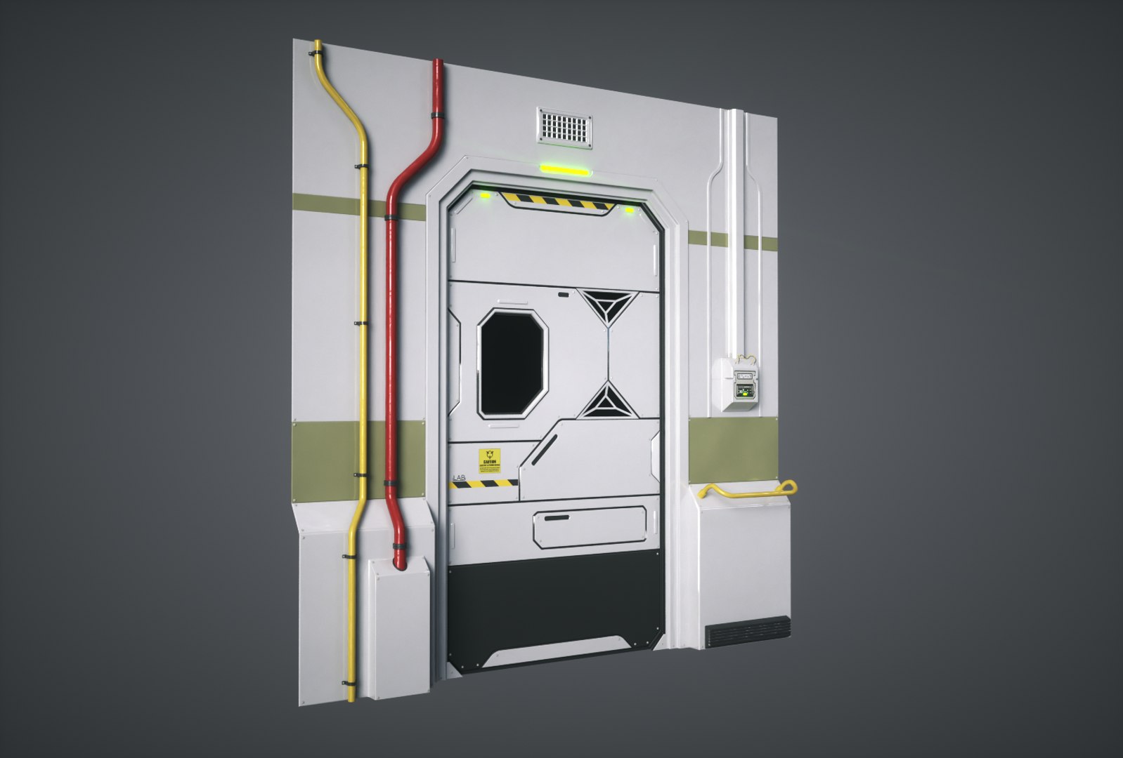 Lab Sci Fi Door 3D Model - TurboSquid 1539120