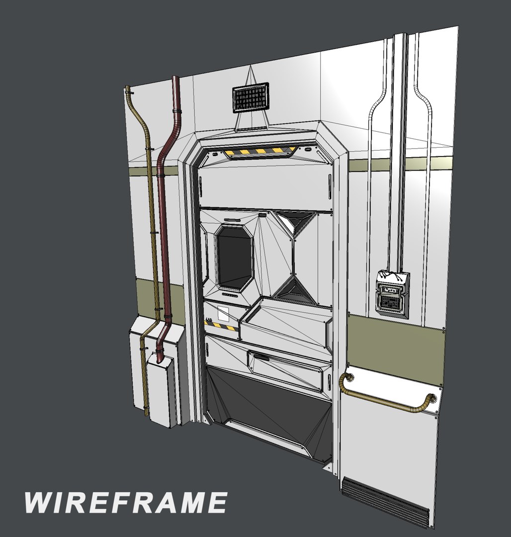 Lab Sci Fi Door 3D Model - TurboSquid 1539120