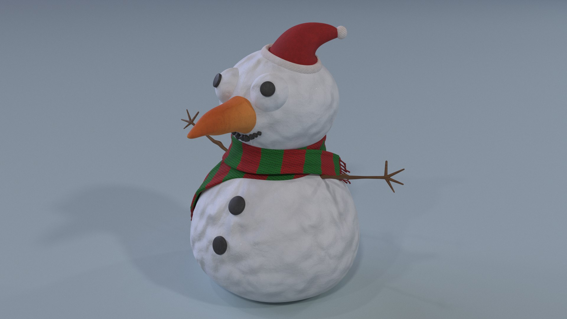 Snow snowman model - TurboSquid 1347927