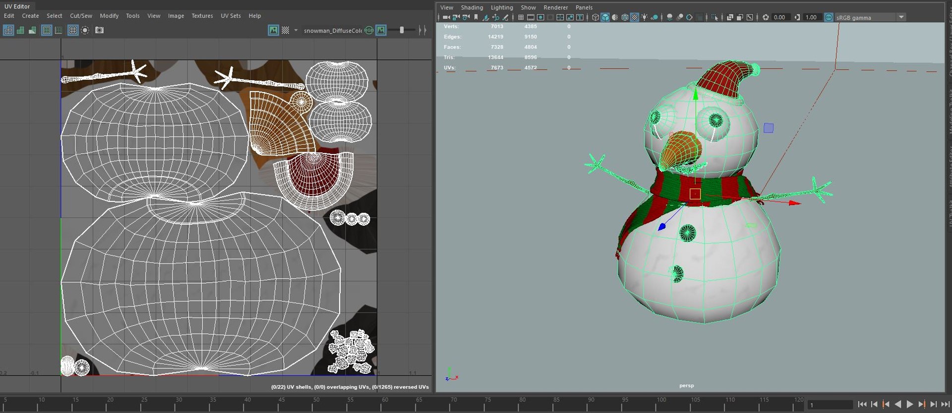 Snow snowman model - TurboSquid 1347927