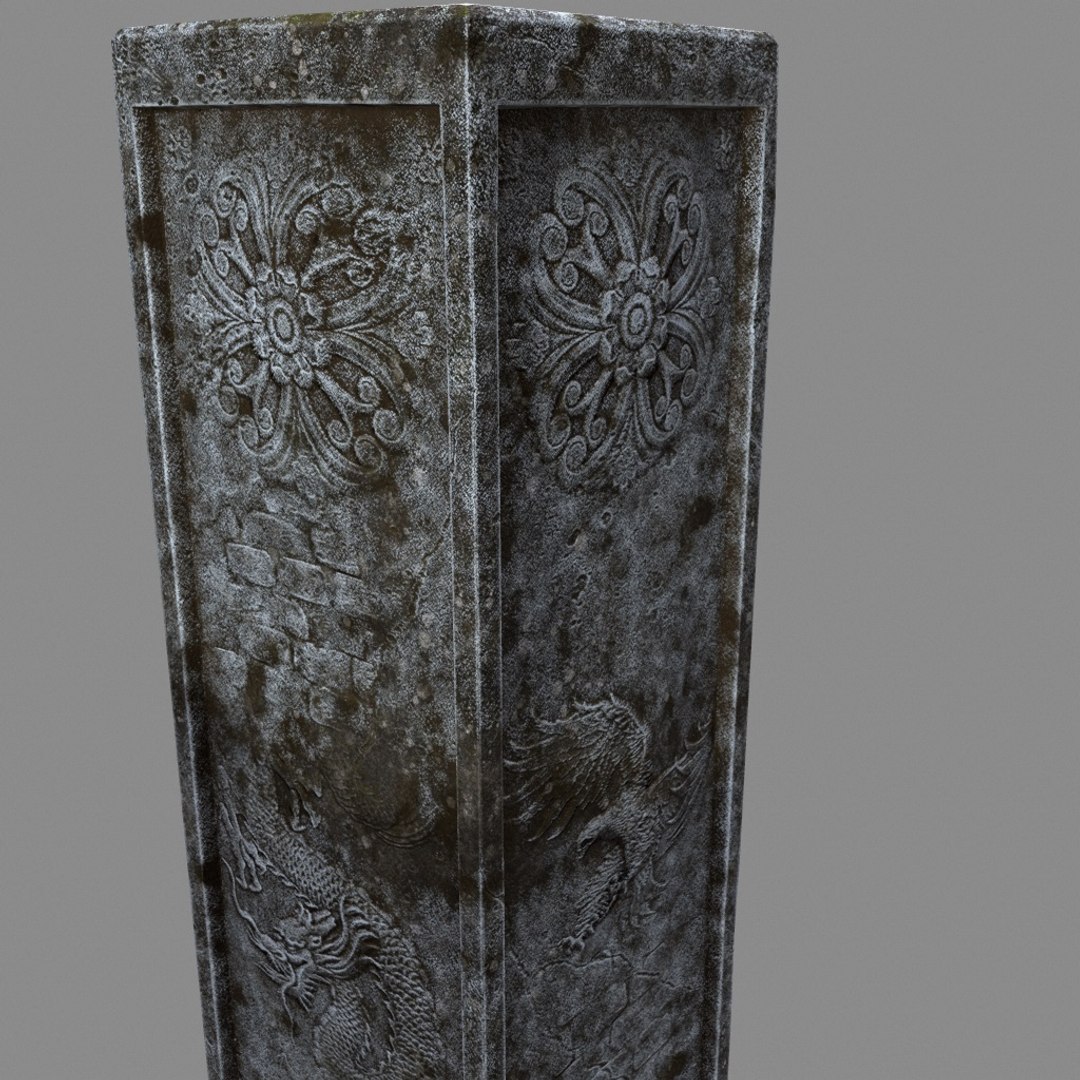3D pillar snow model - TurboSquid 1201481