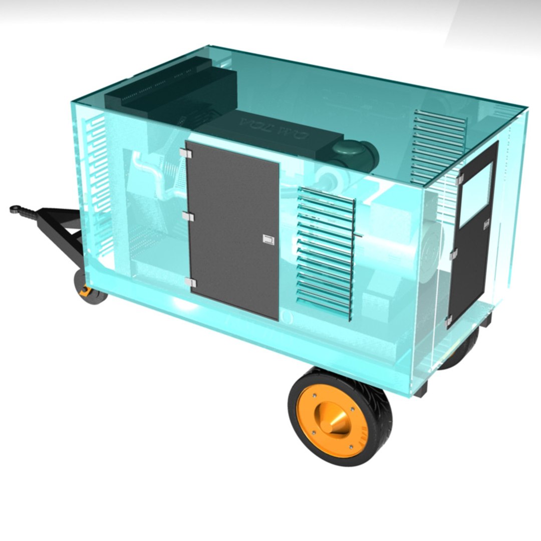 Mobile Generator Glass 3d Model