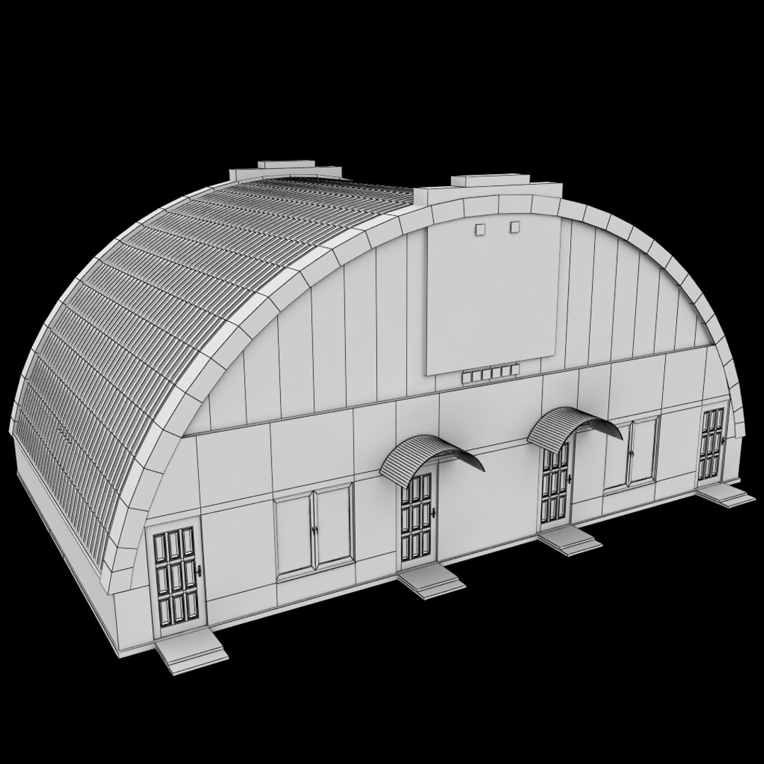 3d rounded building model