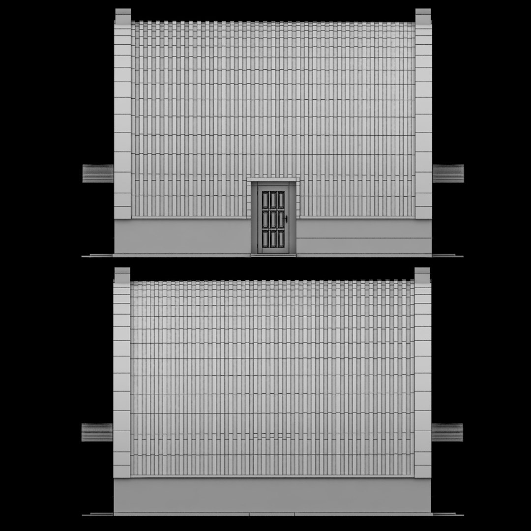 3d rounded building model