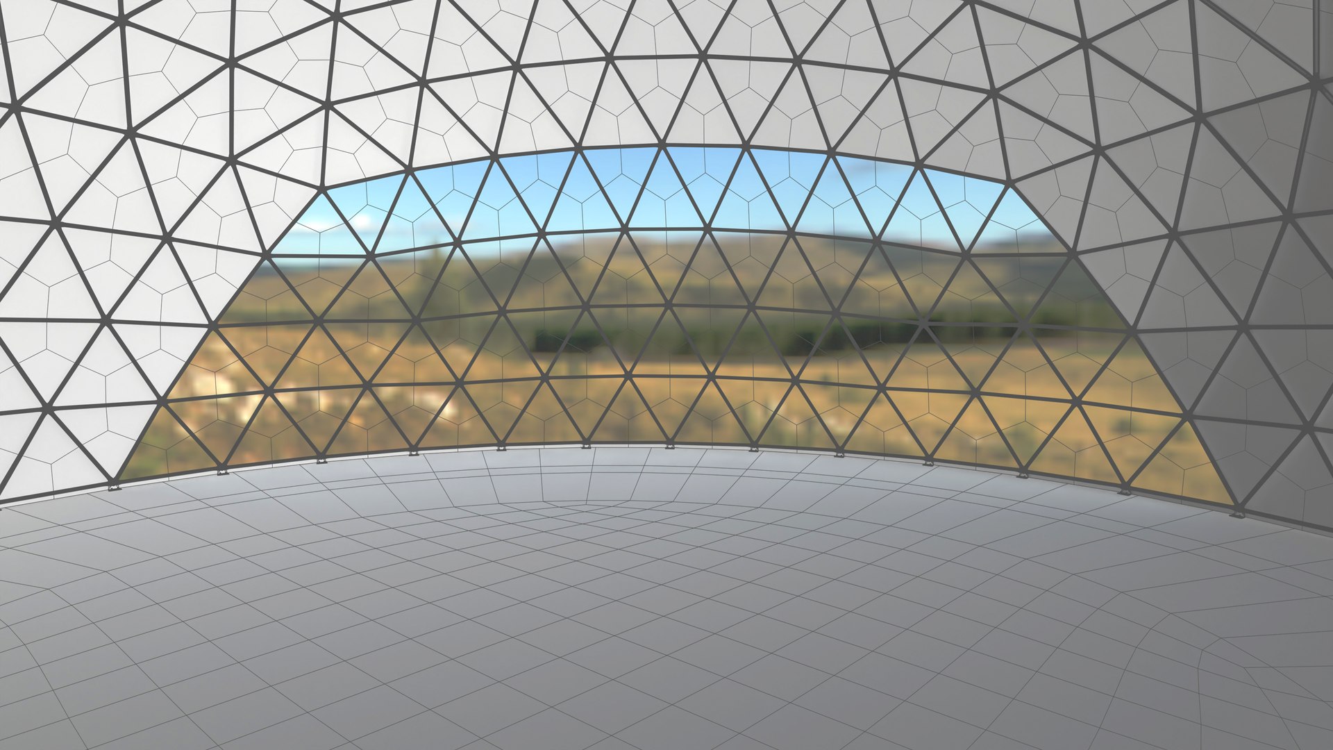 Geodesic Dome Big Structure 3D - TurboSquid 2220700