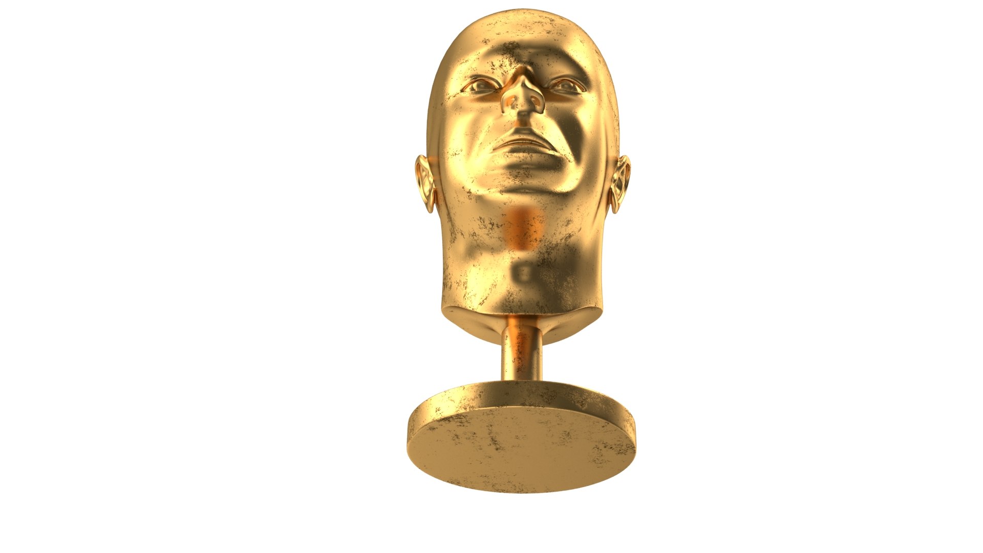 Old golden head statue 3D model - TurboSquid 1564899