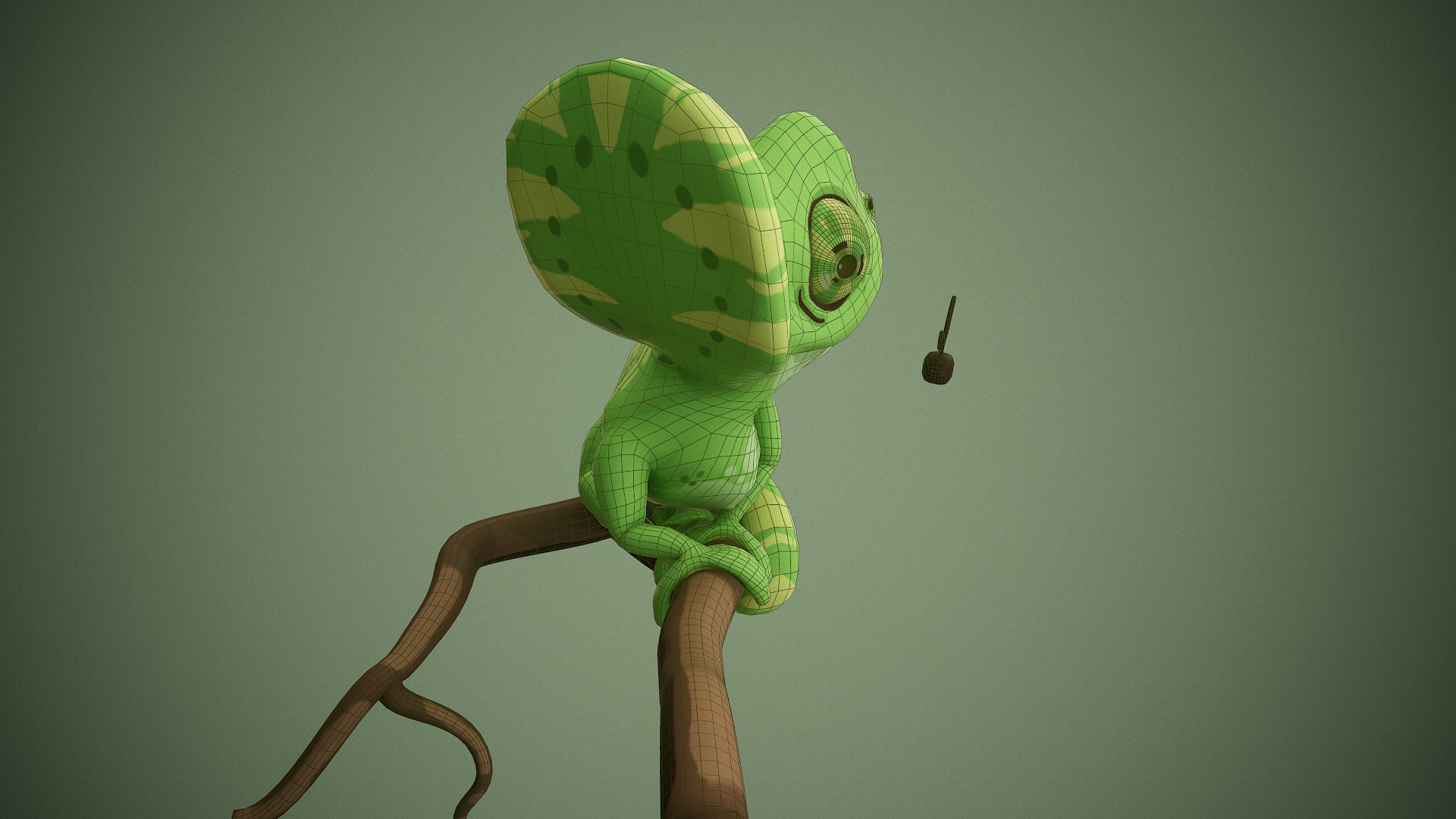 3D Model Cartoon Chameleon Character Rig - TurboSquid 1246206
