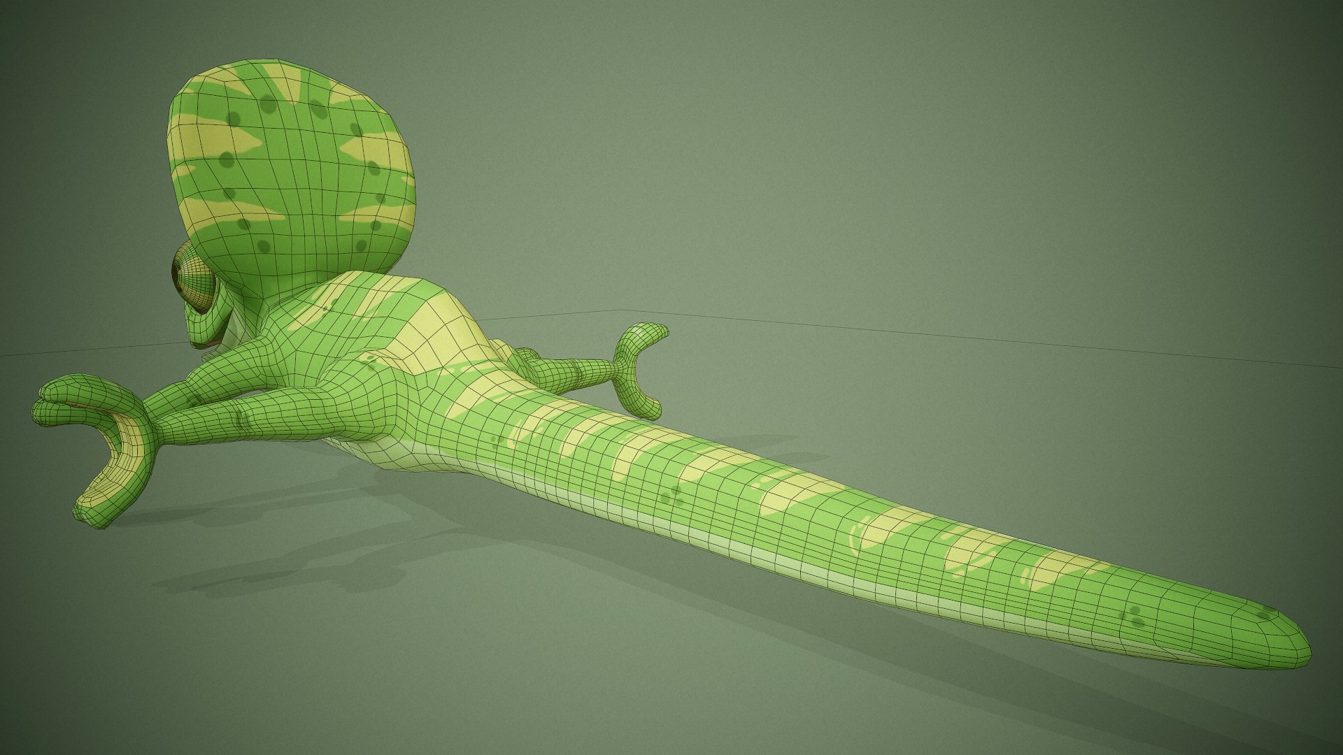 3D Model Cartoon Chameleon Character Rig - TurboSquid 1246206