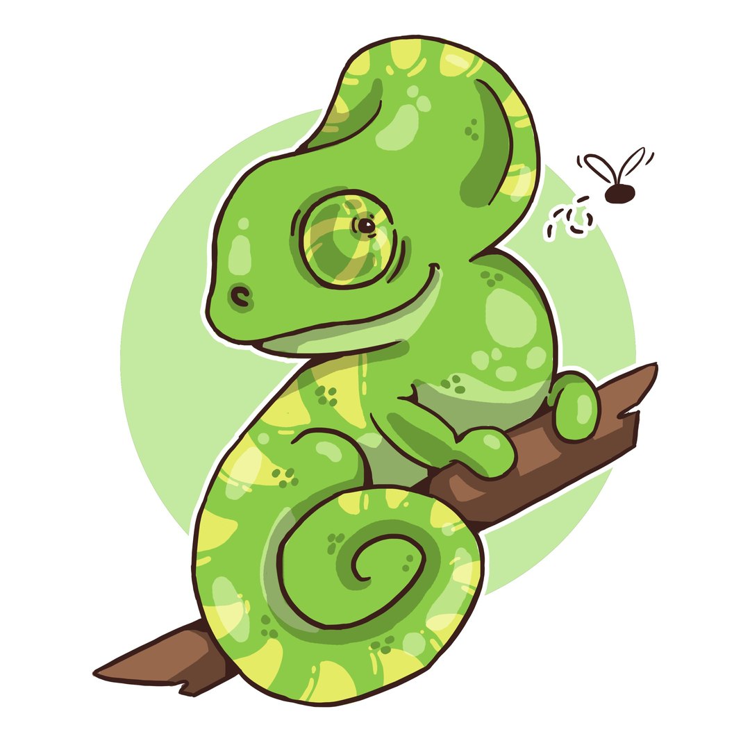 3D Model Cartoon Chameleon Character Rig - TurboSquid 1246206