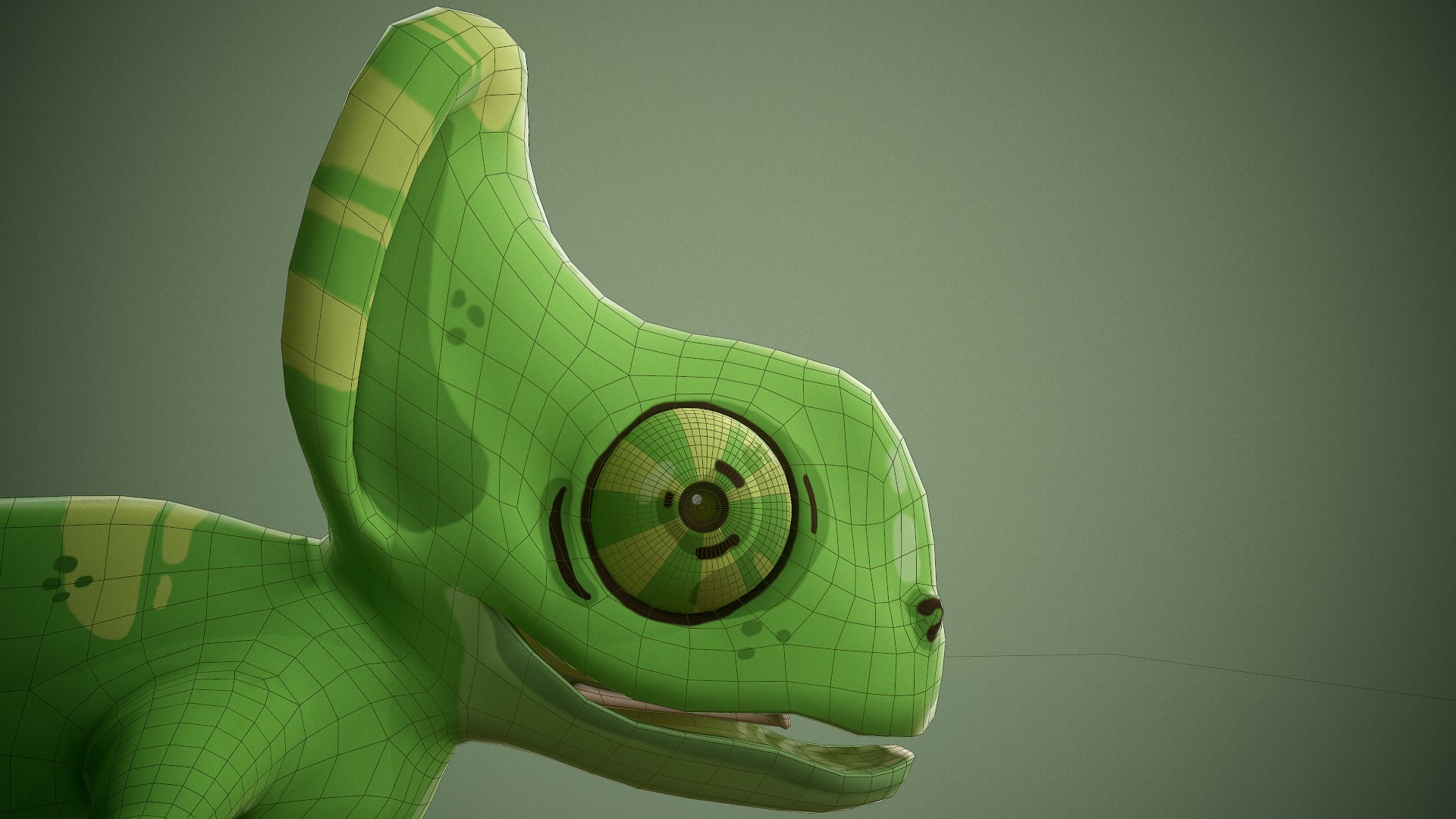 3D Model Cartoon Chameleon Character Rig - TurboSquid 1246206