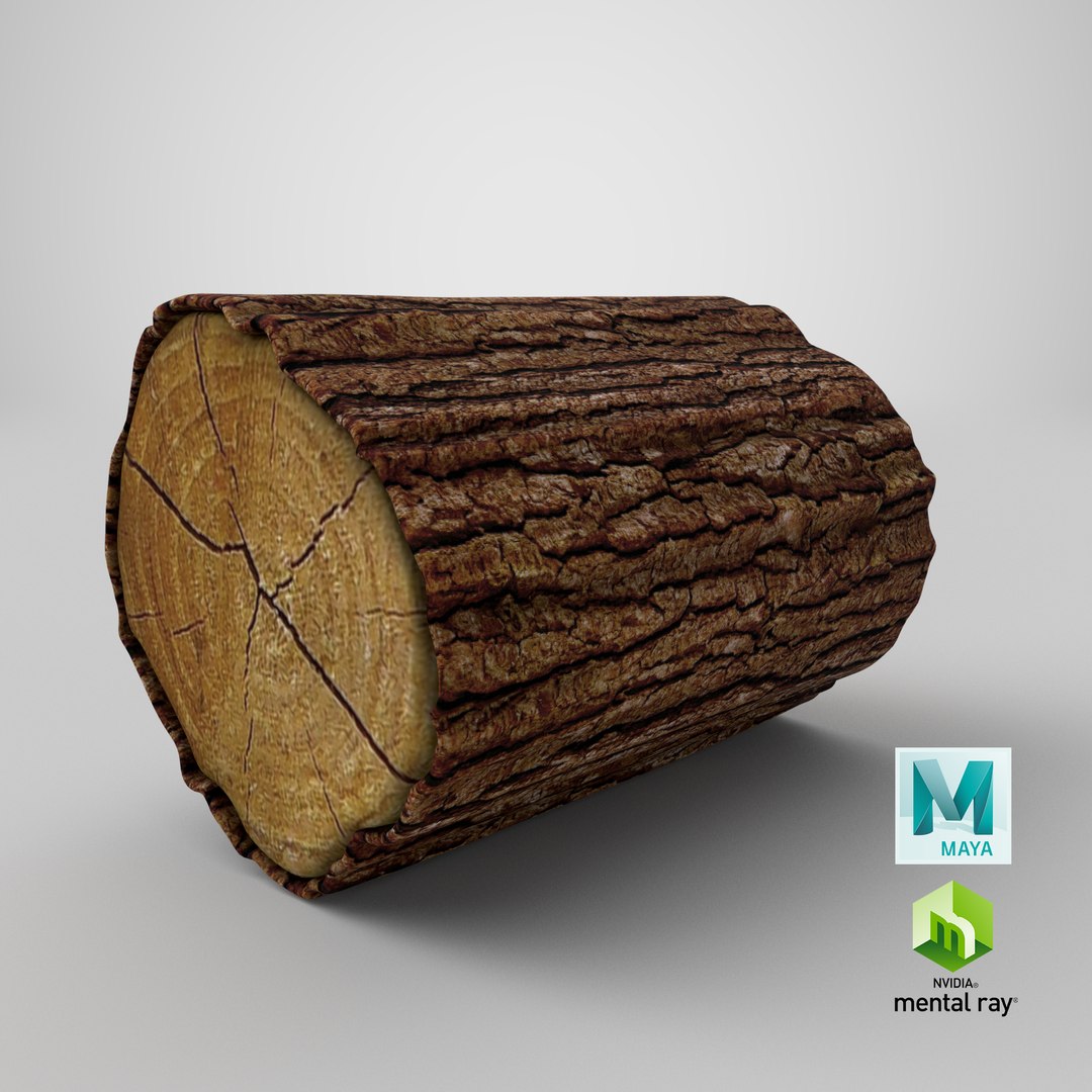 3D wooden log 03 - TurboSquid 1569003