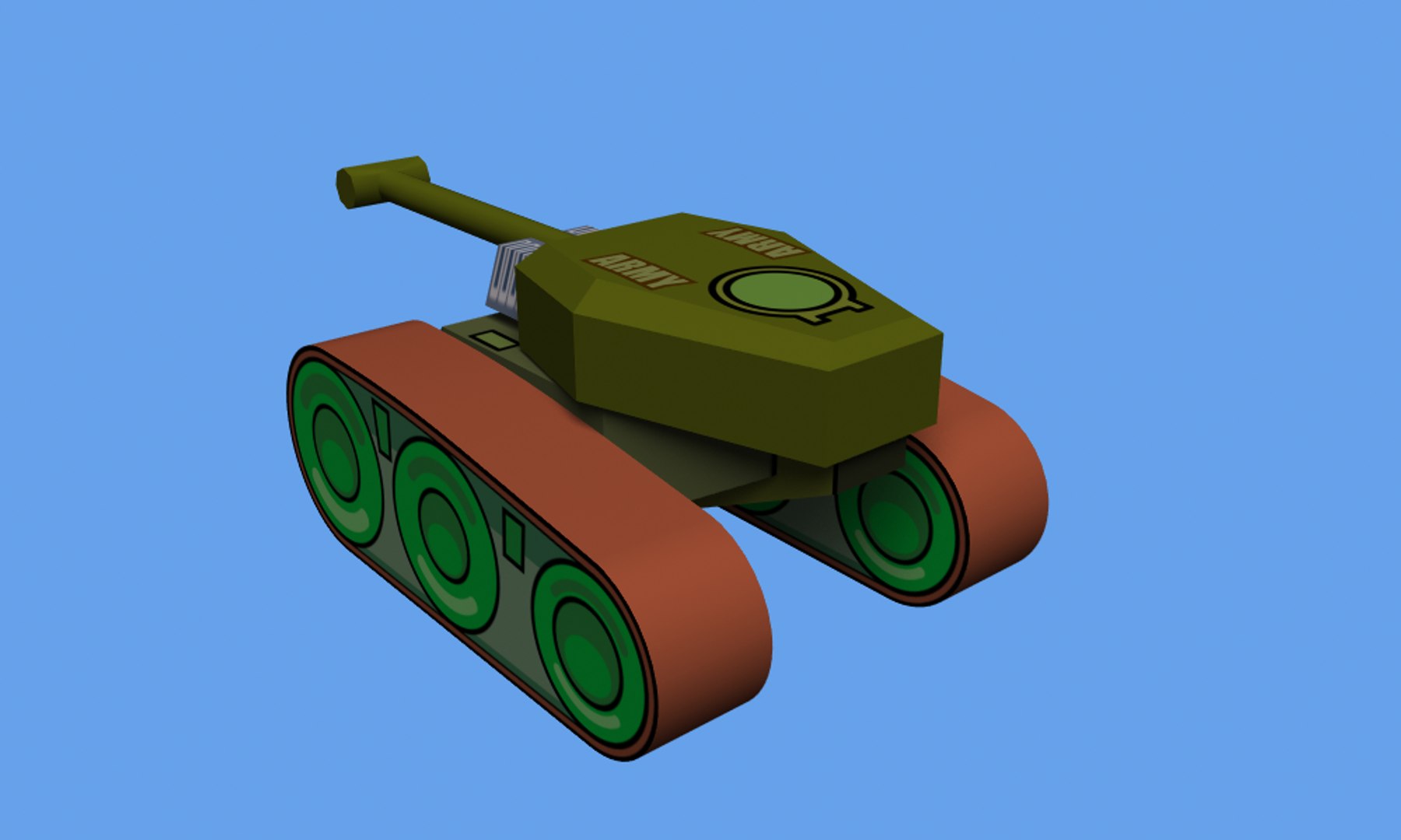 3d Style Tank Model