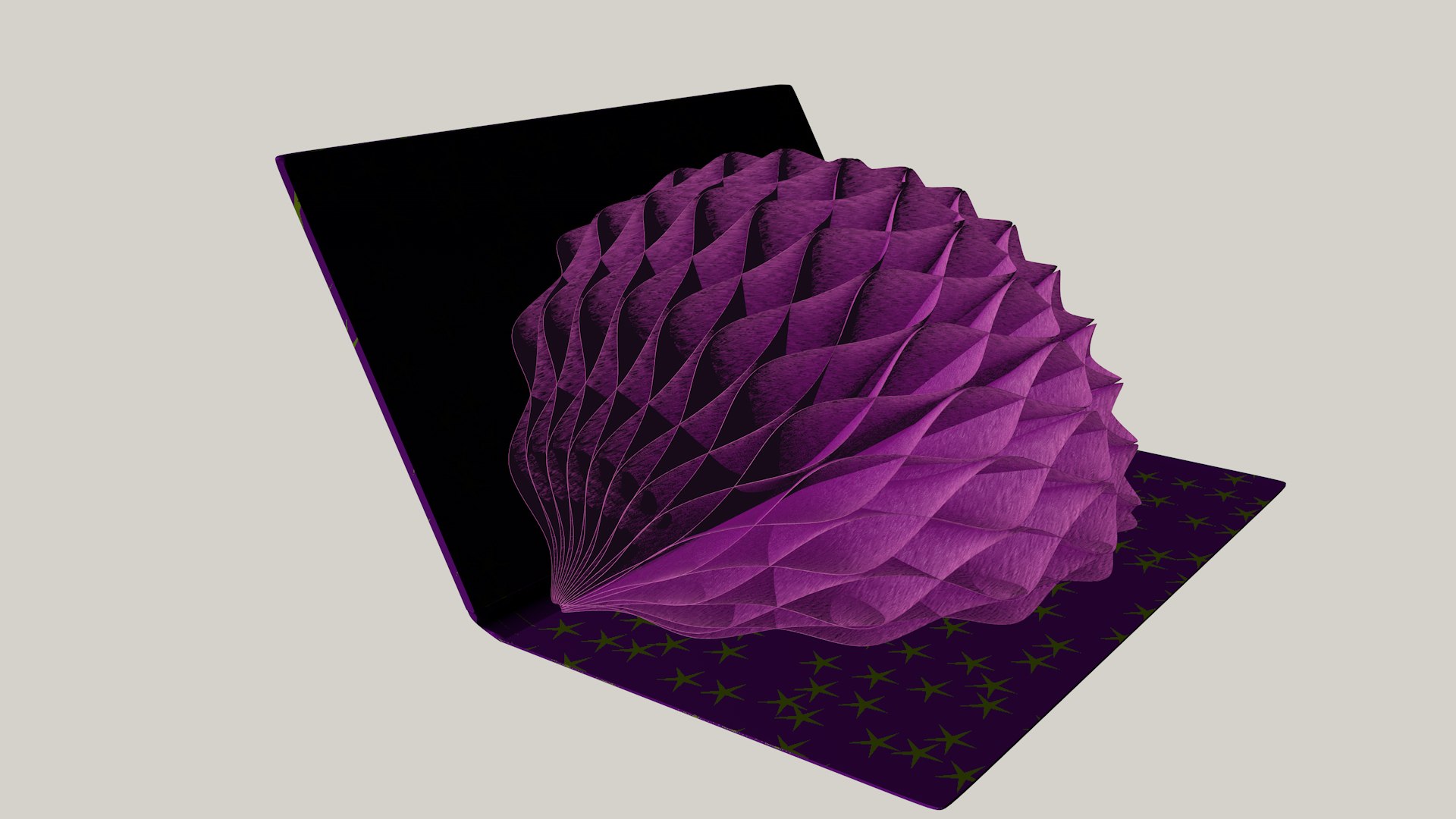 Origami Card Rigged 3d Model