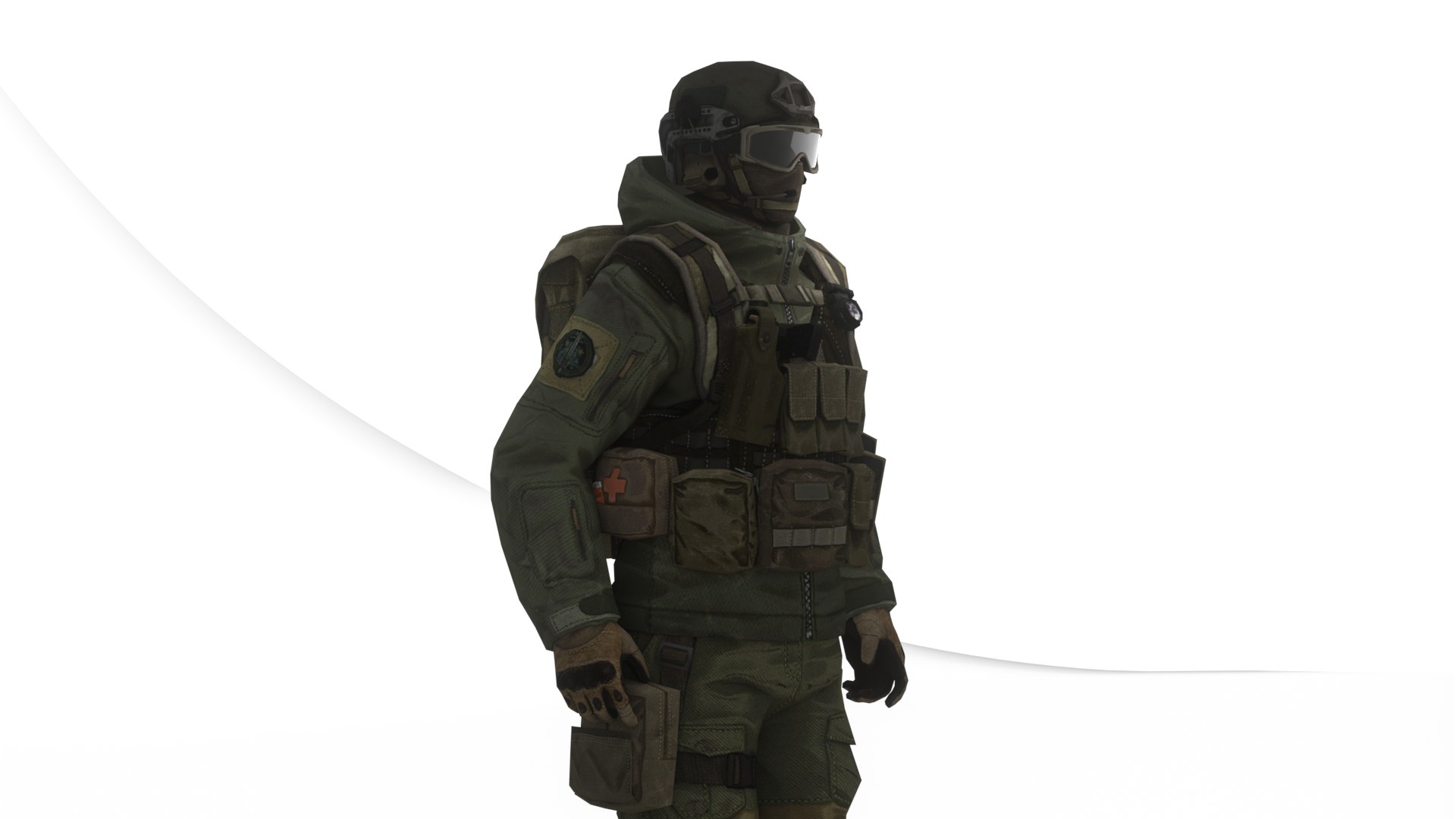 Tactical Special Forces Operator Realistic 3D Model Rigged 3D Model ...