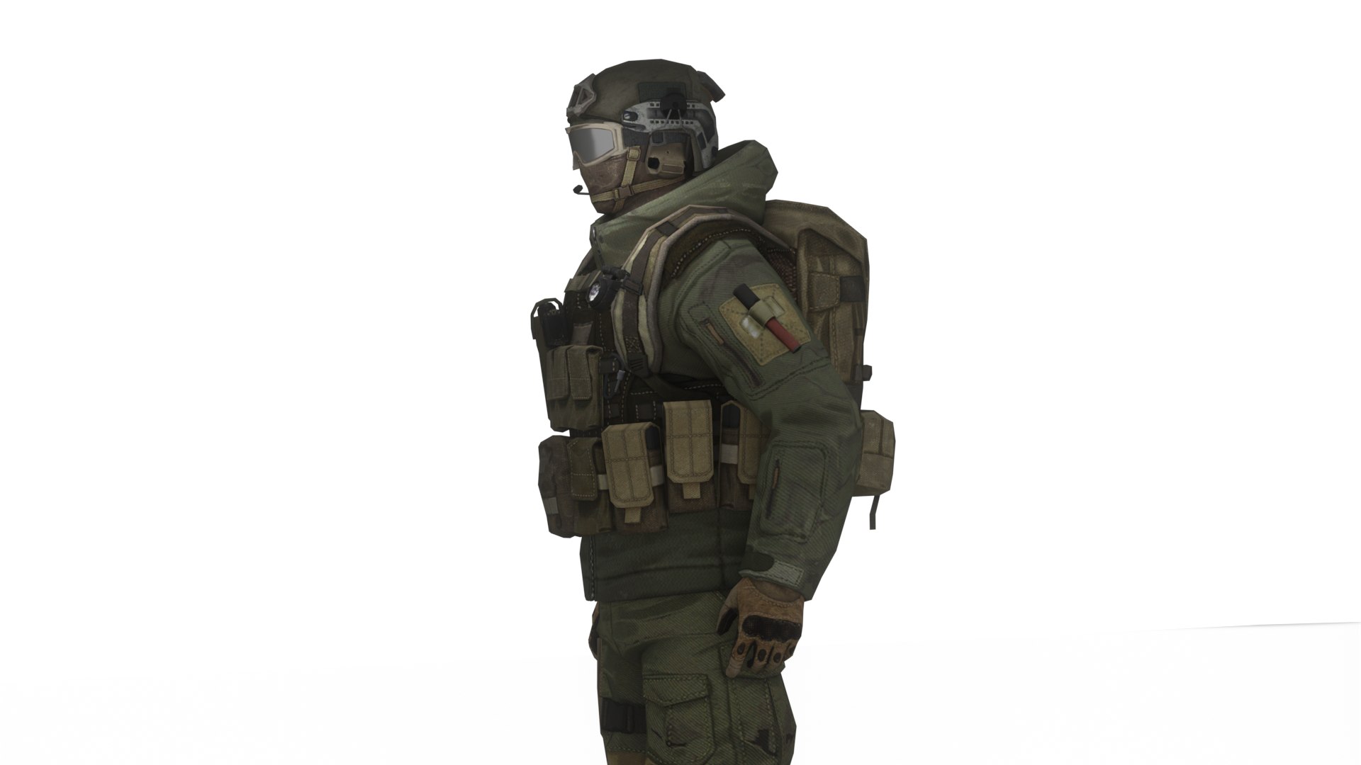 Tactical Special Forces Operator Realistic 3D Model Rigged 3D Model ...