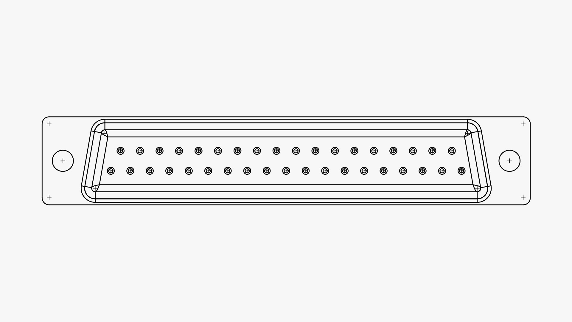 DB37 Female Connector Through Hole Model - TurboSquid 1986204