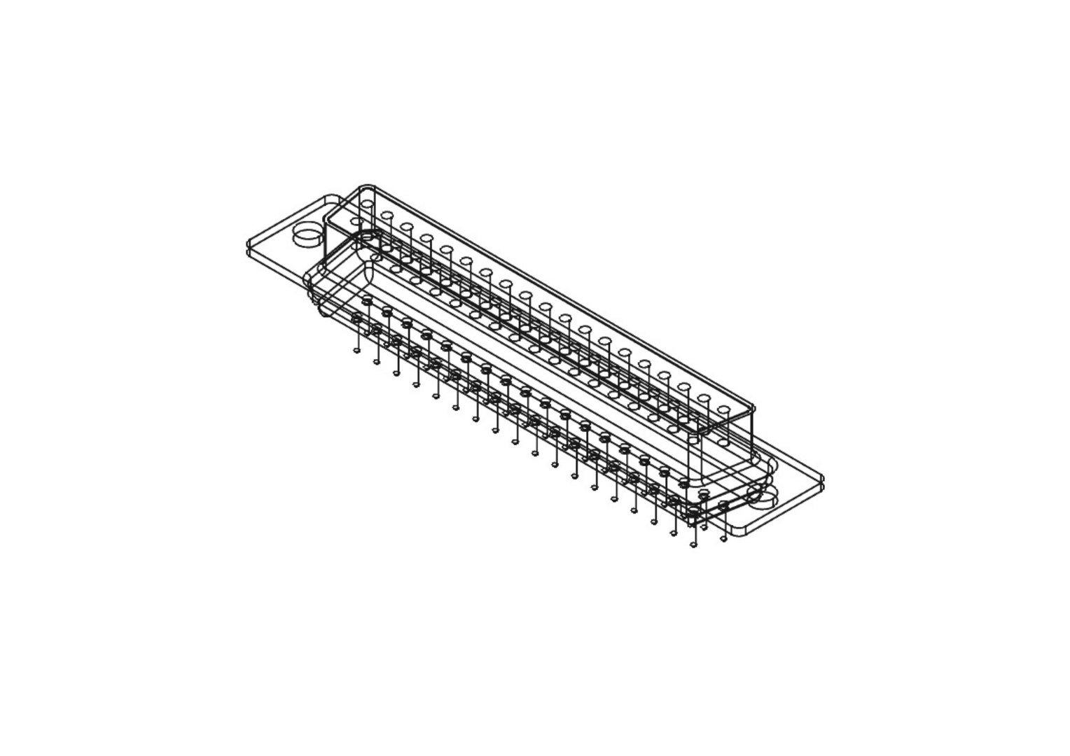 Db37 Female Connector Through Hole Model Turbosquid 1986204