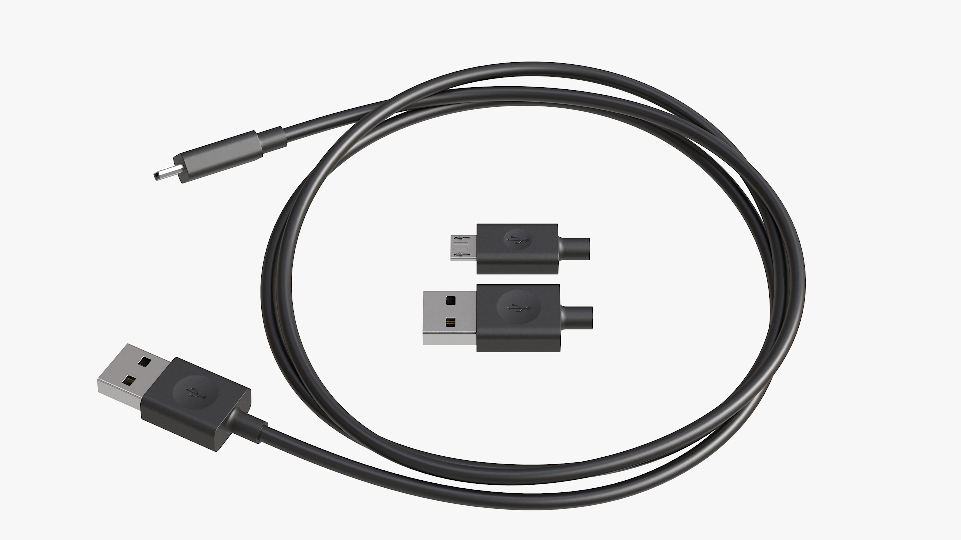 USB 2 To Micro USB Cable 3D Model - TurboSquid 2253520