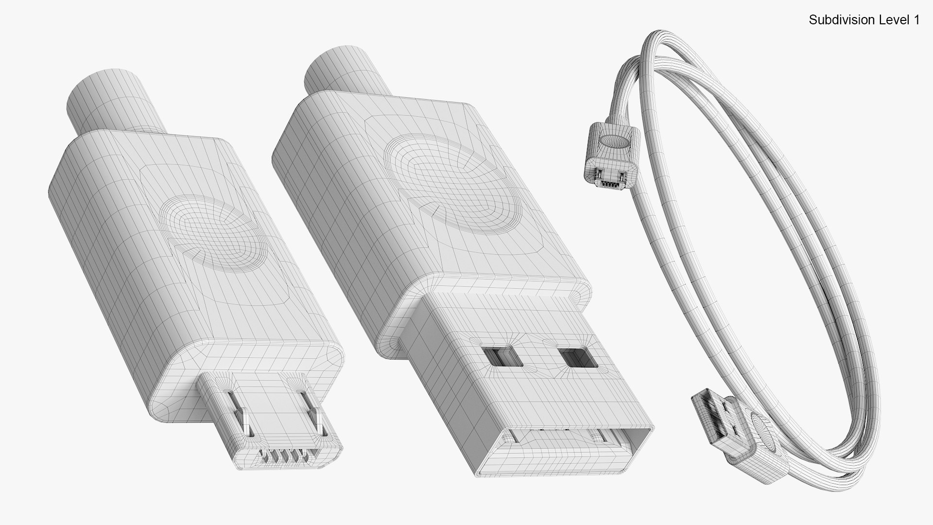 USB 2 To Micro USB Cable 3D Model - TurboSquid 2253520