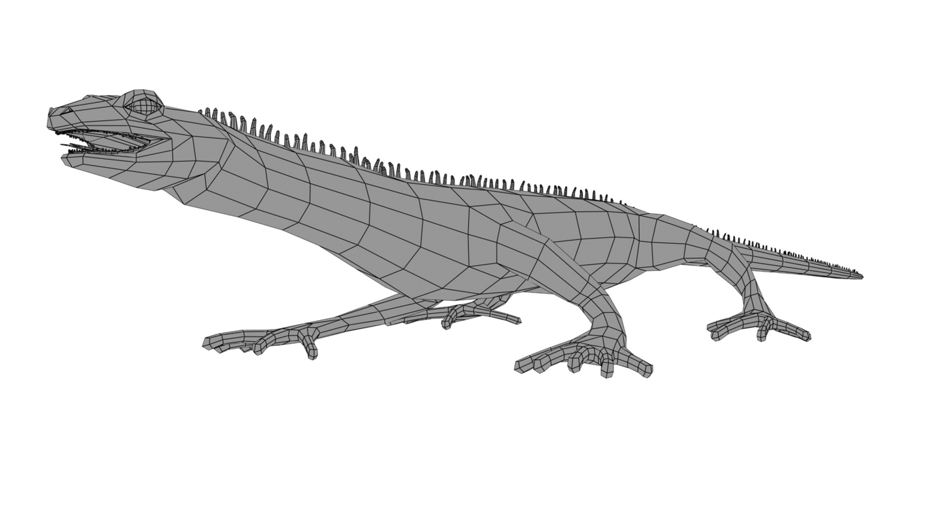 photorealistic lizard rigged 3d max