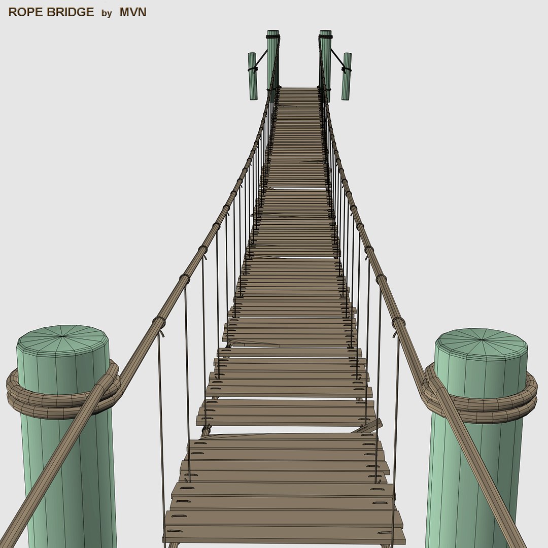 3d rope bridge model