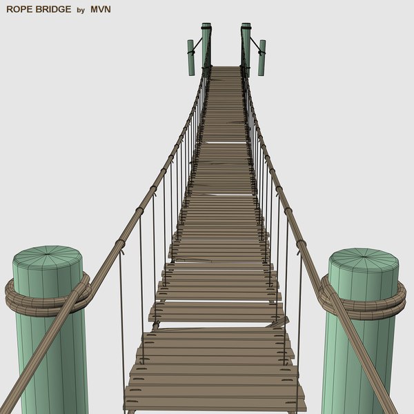 3d rope bridge model