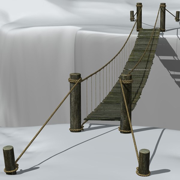3d rope bridge model