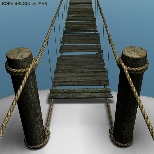3d rope bridge model