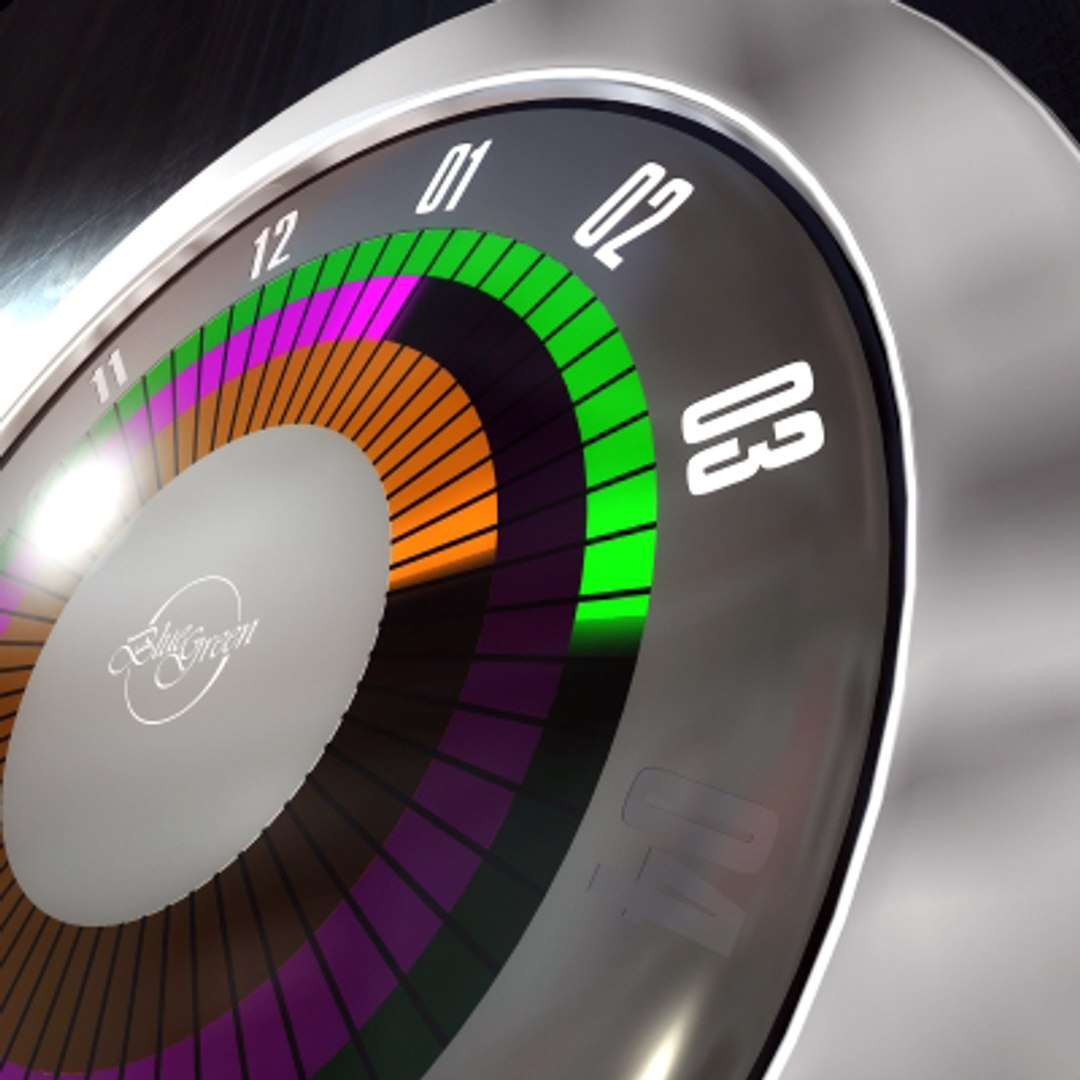 3d color clock wall model