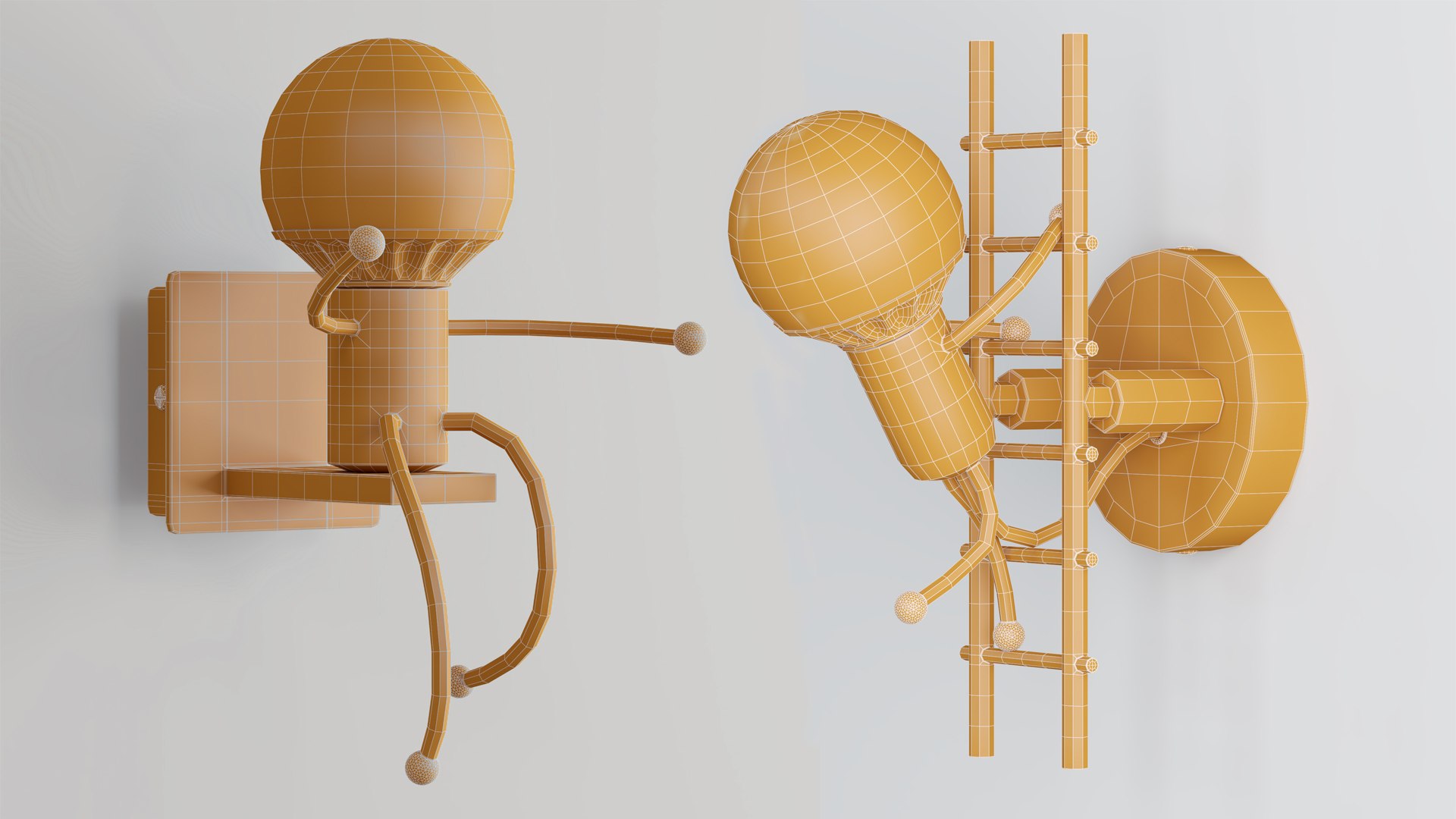 Creative Little Man Lamp 3D Model - TurboSquid 1849149