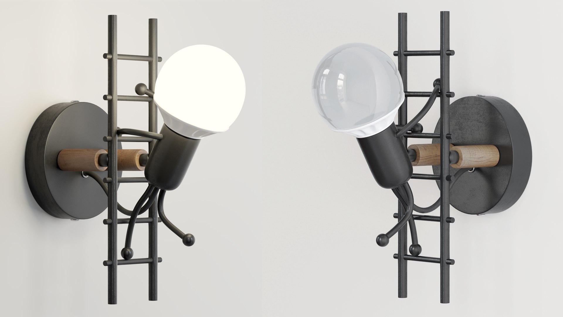 Creative Little Man Lamp 3D Model - TurboSquid 1849149