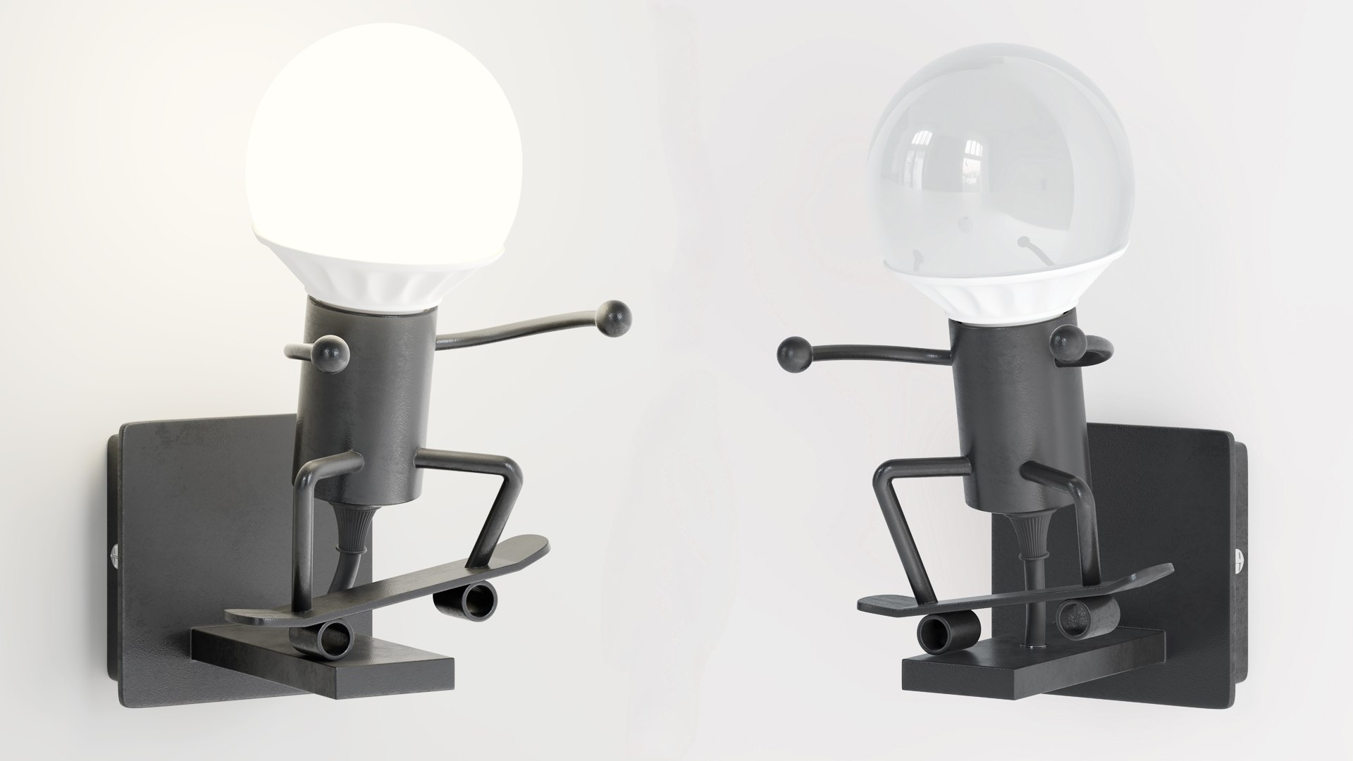 Creative Little Man Lamp 3D Model - TurboSquid 1849149