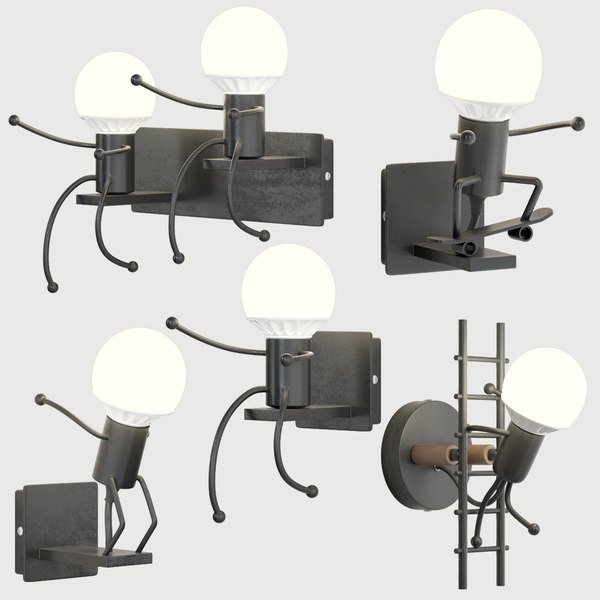 Creative Little Man Lamp 3D model - TurboSquid 1849149