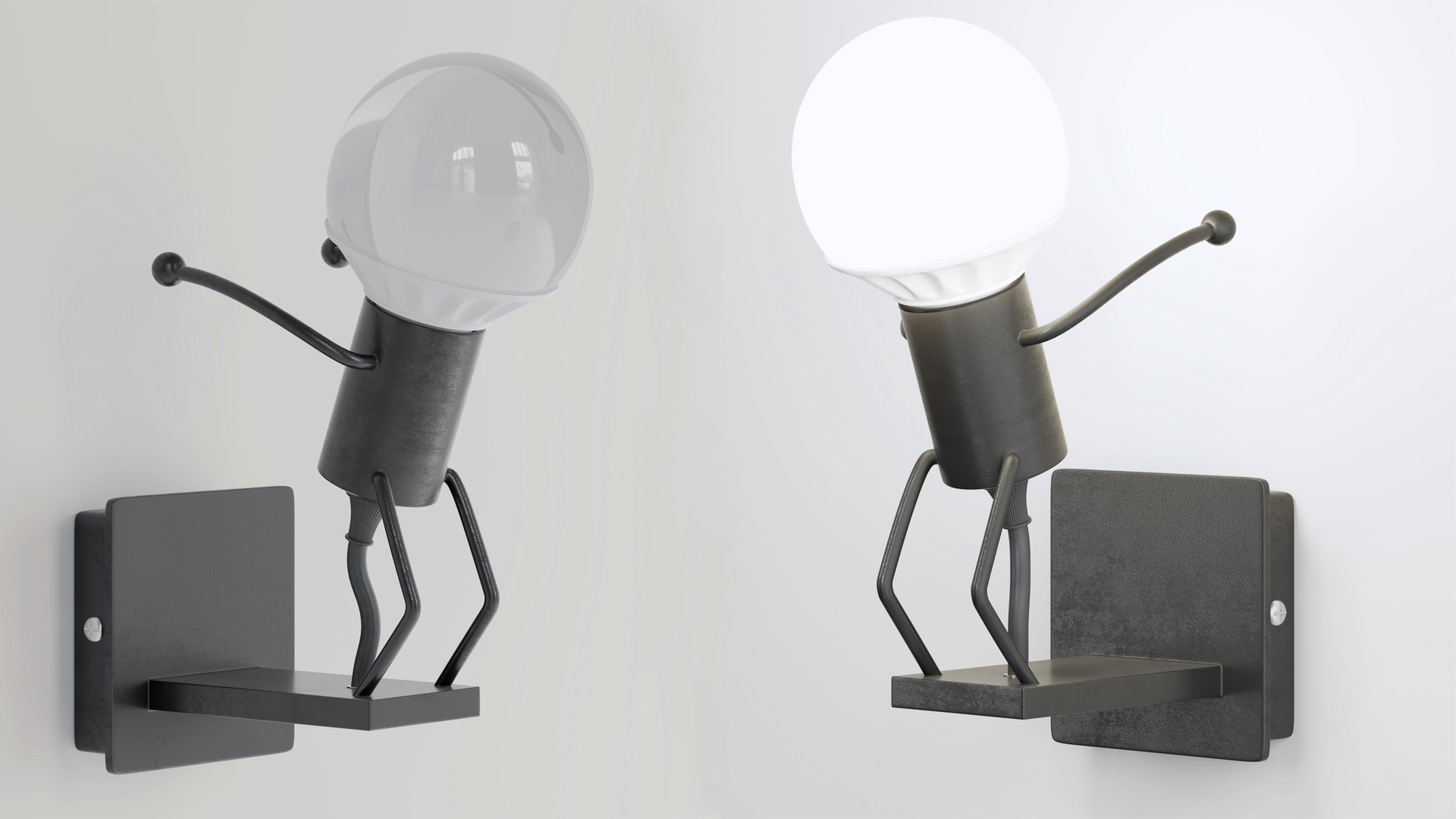 Creative Little Man Lamp 3D Model - TurboSquid 1849149