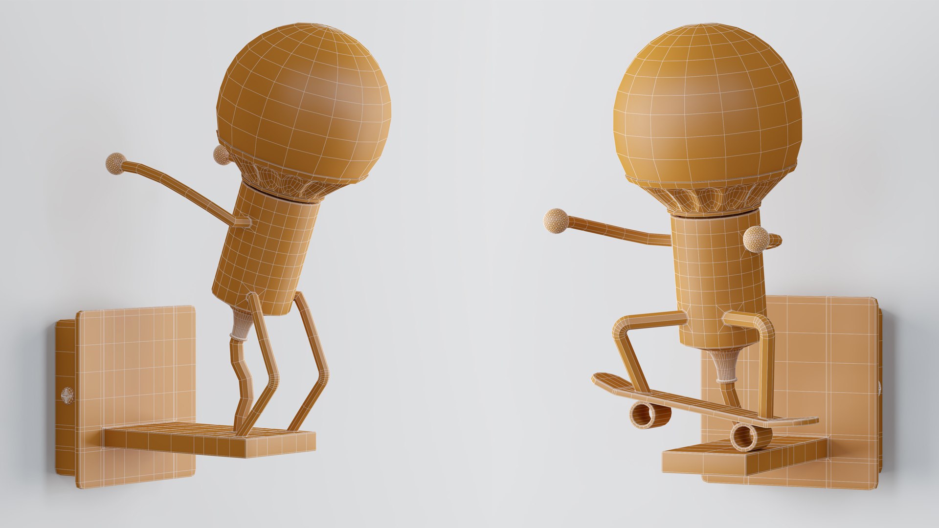 Creative Little Man Lamp 3D Model - TurboSquid 1849149