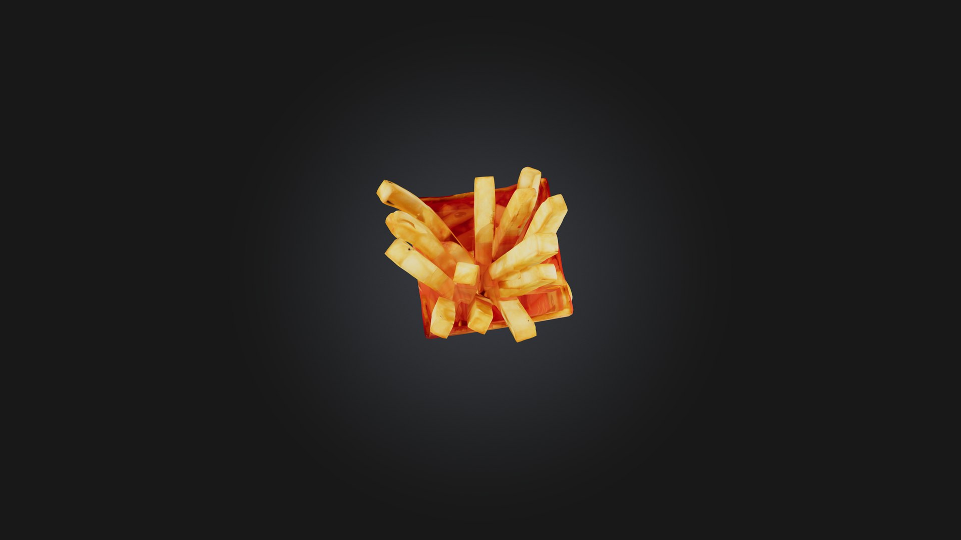 3D Cartoon French Fries Model - TurboSquid 2291780