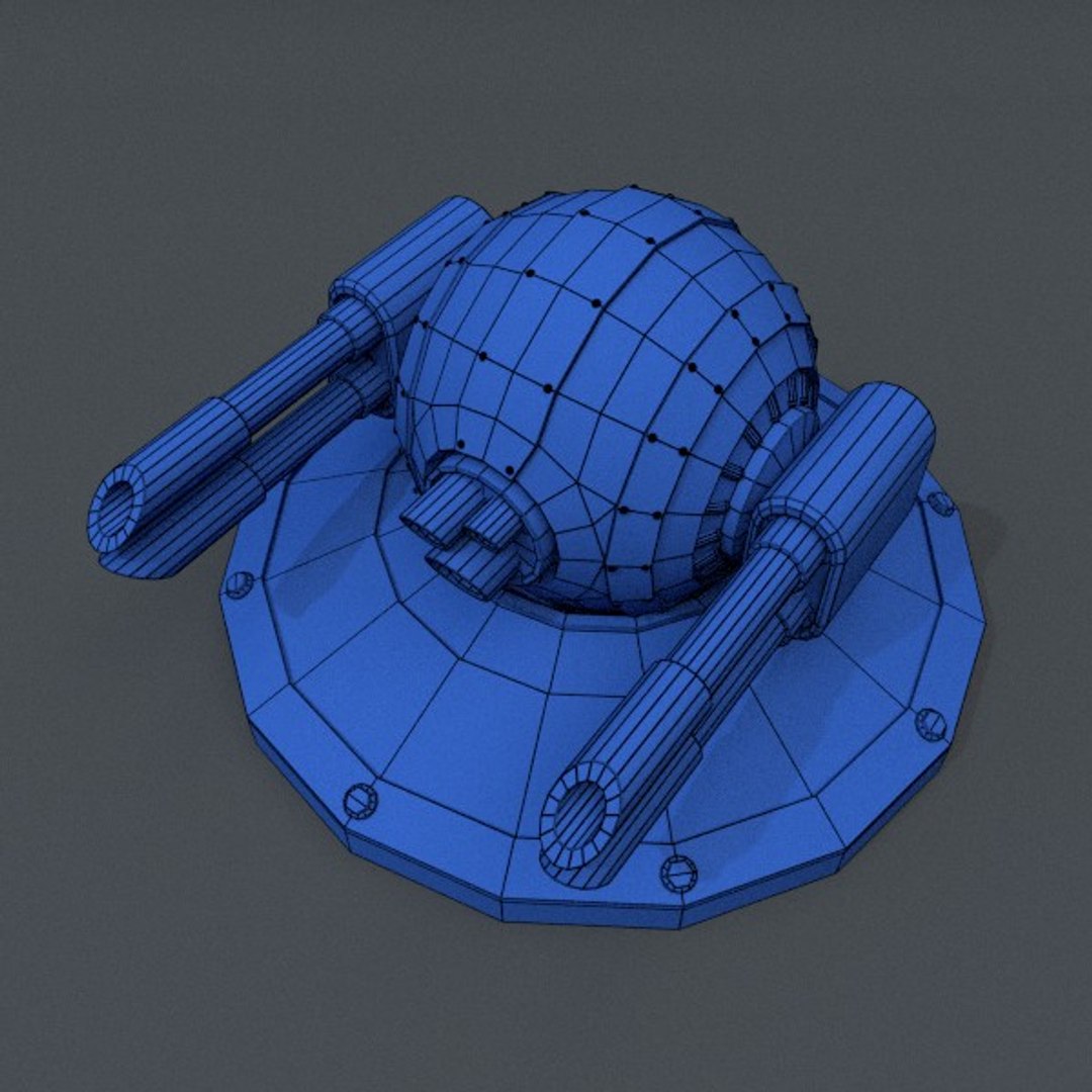 3d Model Scifi Turret