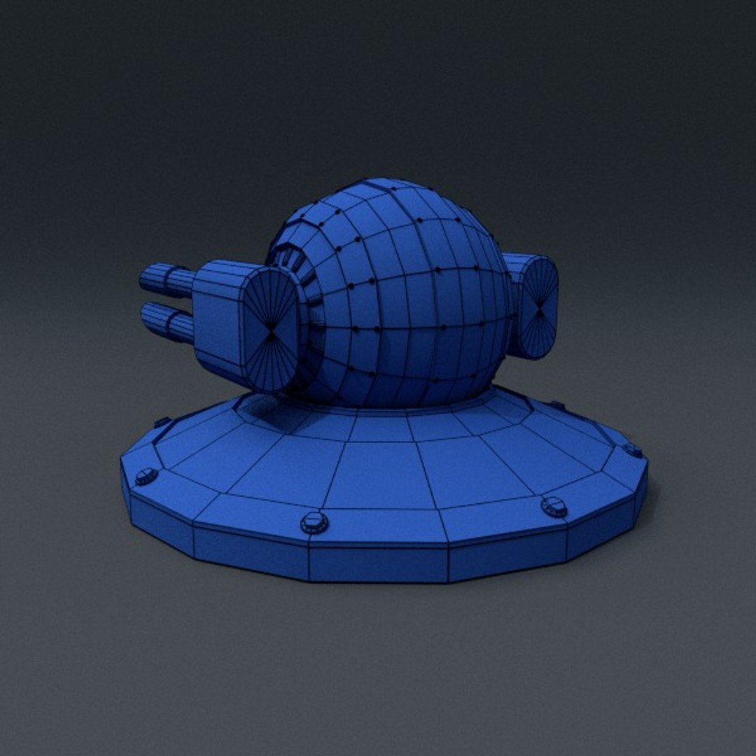 3d Model Scifi Turret
