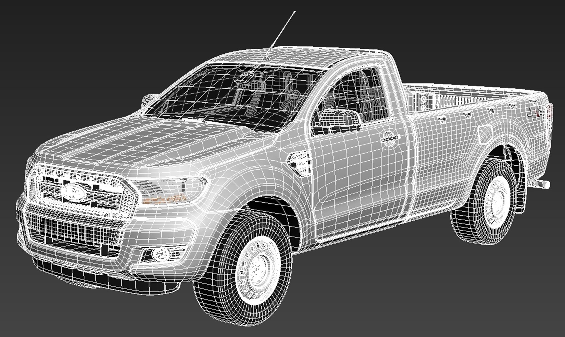 3D Ford Ranger XL SingleCab 2019 Model - TurboSquid 2224228